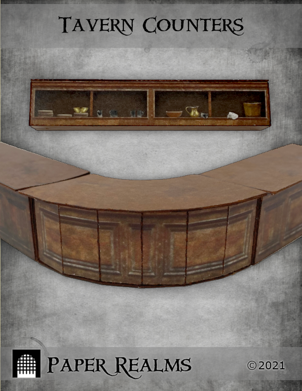 Tavern Counters - Paper Realms | Props | DriveThruRPG