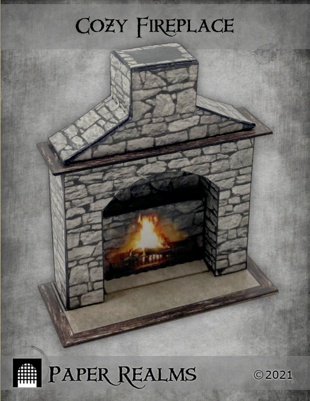 Cozy Fireplace - Paper Realms | Props | DriveThruRPG