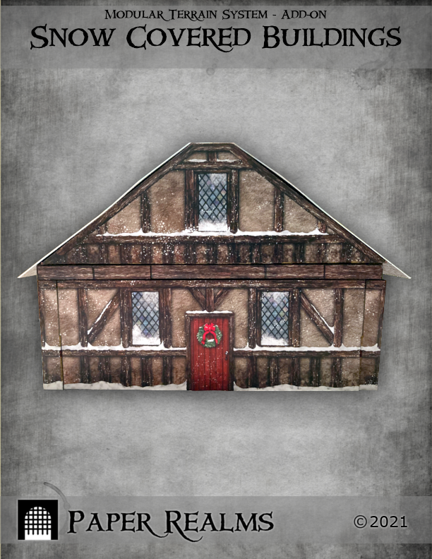 Snow Covered Buildings - Paper Realms | Modular Terrain | DriveThruRPG