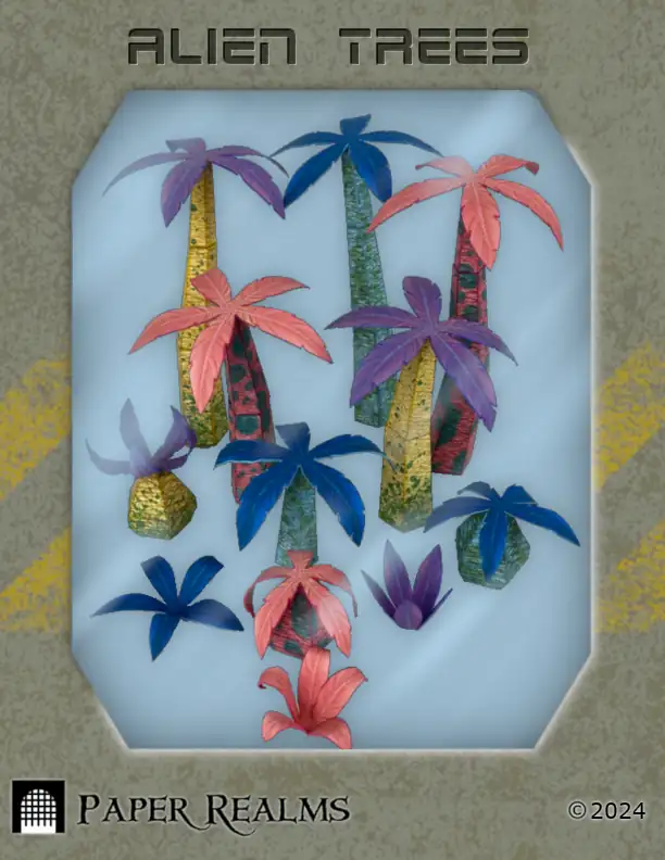 Alien Trees - Paper Realms | Props | DriveThruRPG