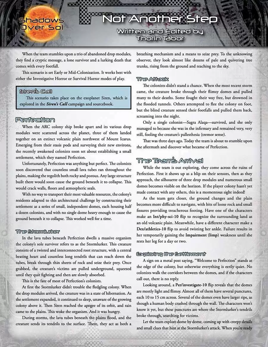 Shadows Over Sol: Not Another Step - Tab Creations | Shadows Over Sol ...