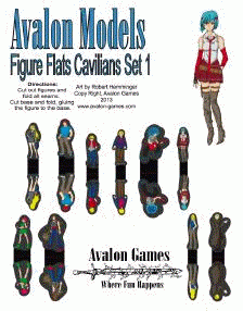Avalon Models, Figure Flat Civilians Set 1 - Avalon Game Company ...