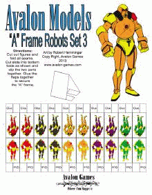 Avalon Models, “A” Frame Robots Set 3 - Avalon Game Company | Avalon ...