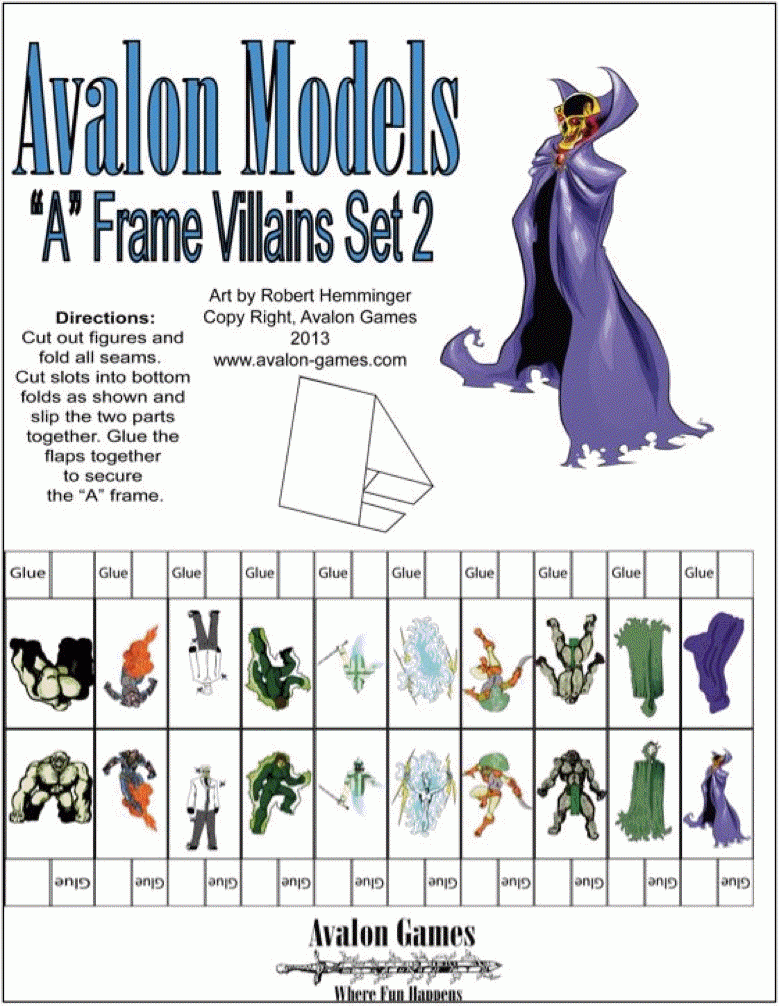 Avalon Models, “A” Frame Villains Set 2 - Avalon Game Company | Avalon ...