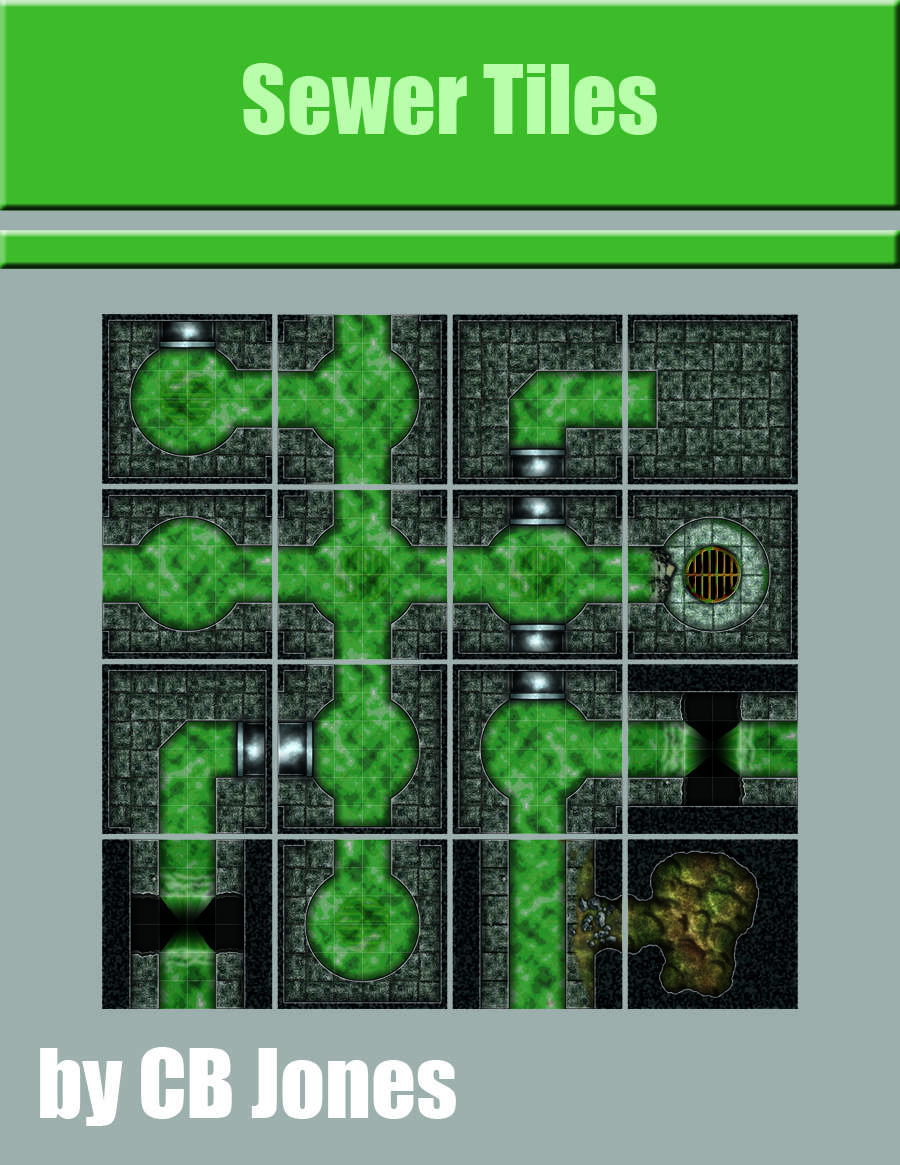 Sewer Tiles 6x6 - CB Jones | DriveThruRPG
