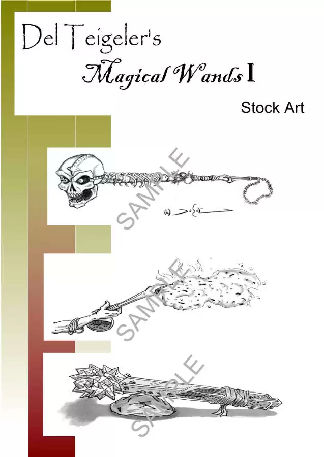 Del Teigeler's Magic Wands Stock Art - Mavfire Games | DriveThruRPG