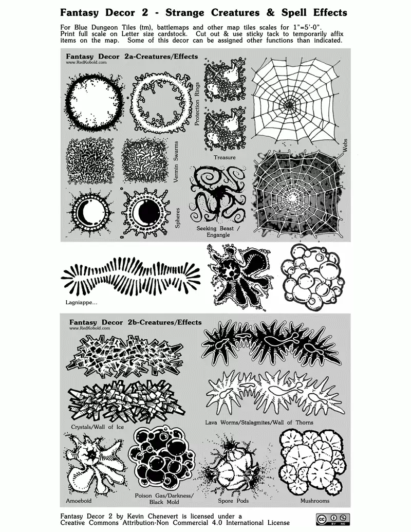 Fantasy Map Decor 2 - Strange Creatures & Spell Effects - Red Kobold ...