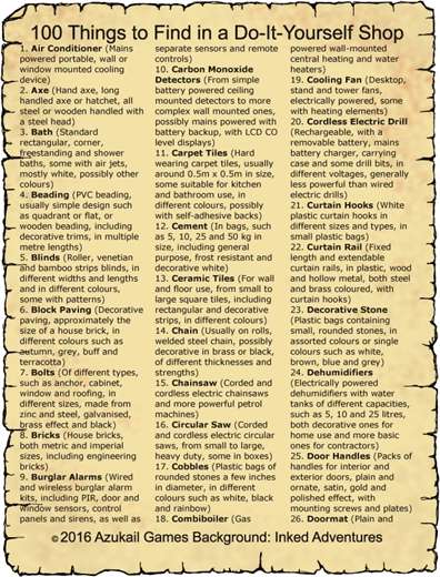 100 Things to Find in a Do-It-Yourself Shop - Azukail Games | Things ...