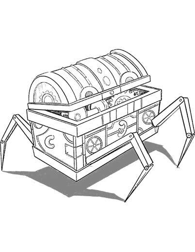 Filler Art - Clockwork Chest - Azukail Games | Stock Art | DriveThruRPG
