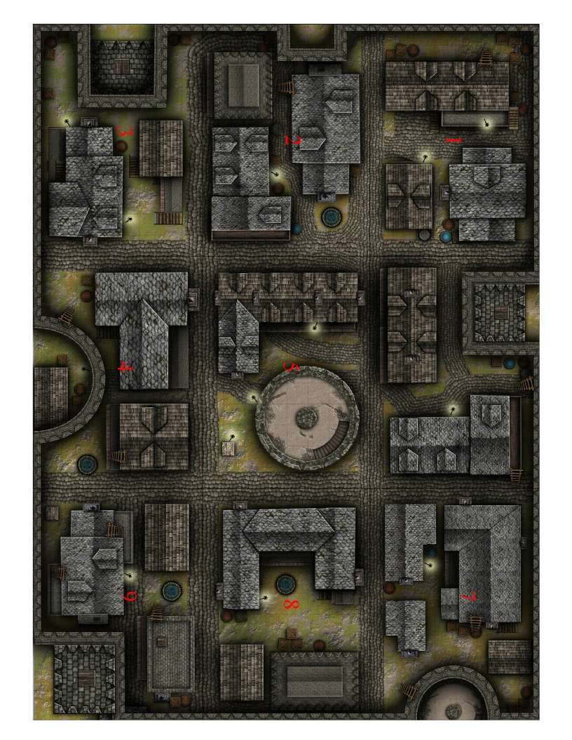 Alleyways Battlemap - SPQR Games | DriveThruRPG