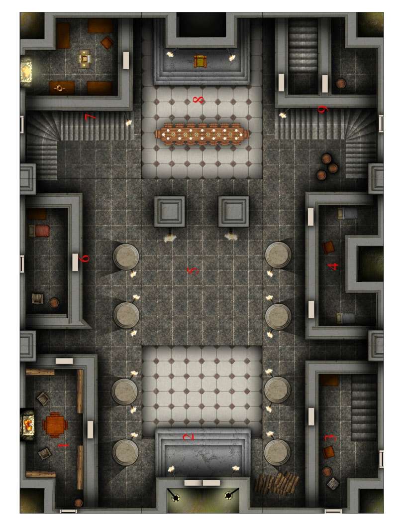 Noble Mansion Battlemap - SPQR Games | DriveThruRPG