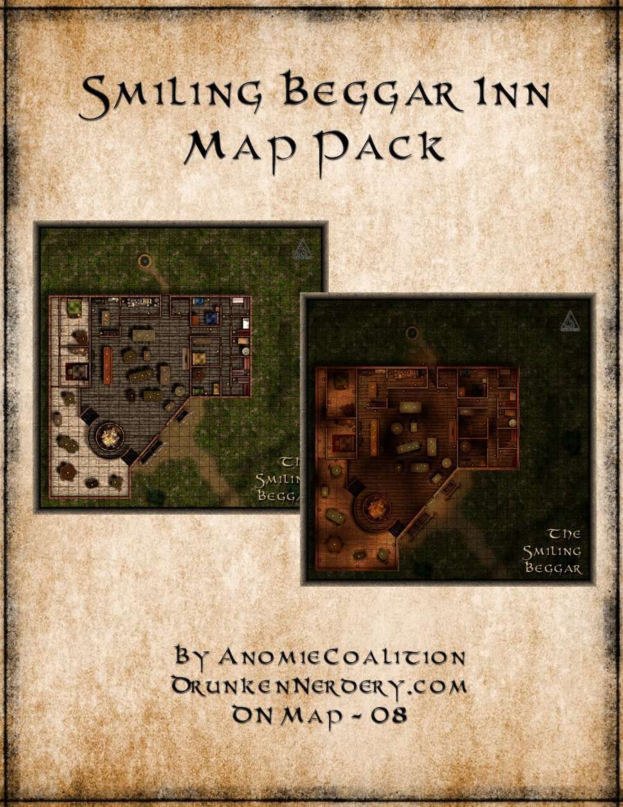 DN Map 08 - Smiling Beggar Inn and Tavern - Drunken Nerdery | DriveThruRPG
