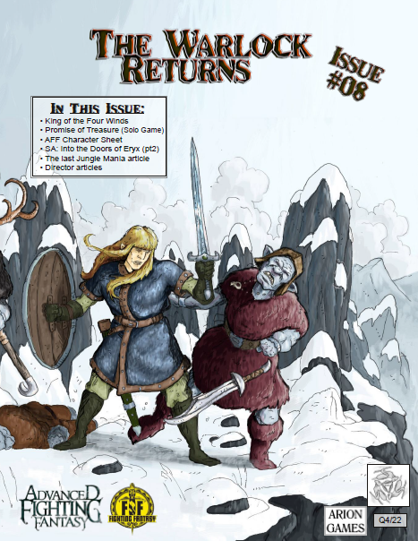 The Warlock Returns Issue #08 - Arion Games | Advanced Fighting Fantasy ...