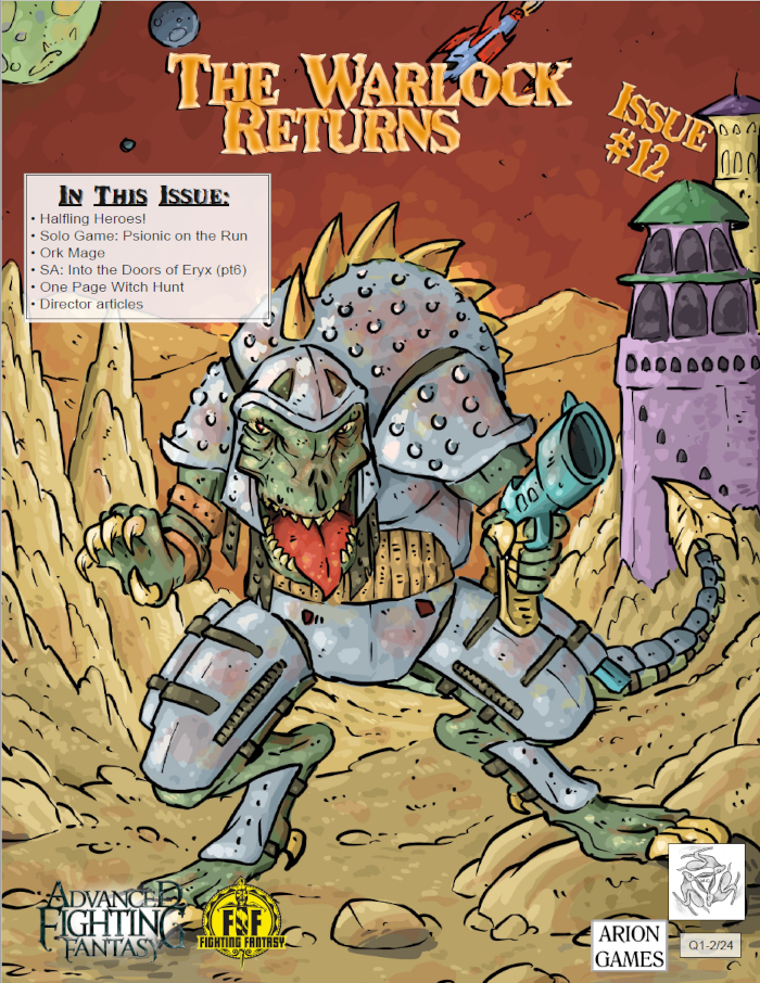 The Warlock Returns Issue #12 - Arion Games | Advanced Fighting Fantasy ...
