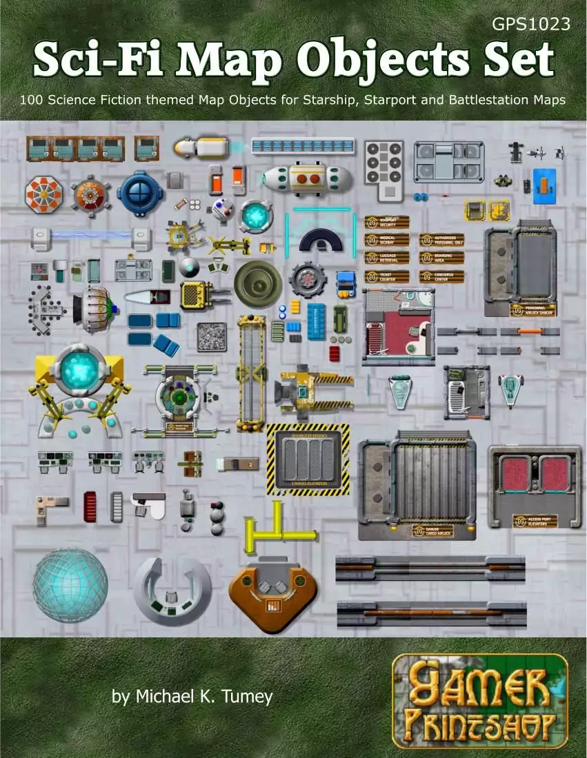 Sci-Fi Map Objects Set - Gamer Printshop | Photo Map Objects | DriveThruRPG
