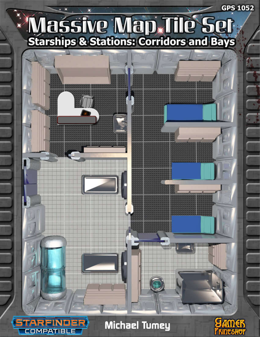 Massive Map Tile Set: Starships & Stations Corridors and Bays - Gamer ...