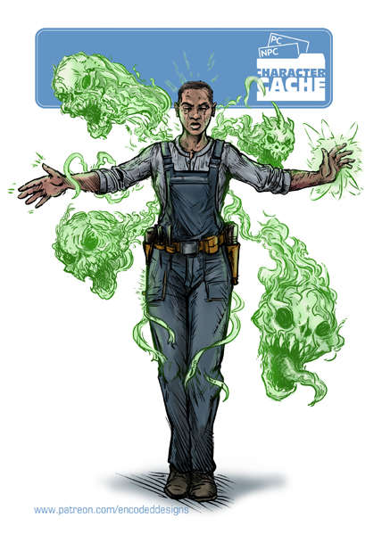 Character Cache - Macy Drapes - The Medium Mechanic - Encoded Designs | Character Cache ...