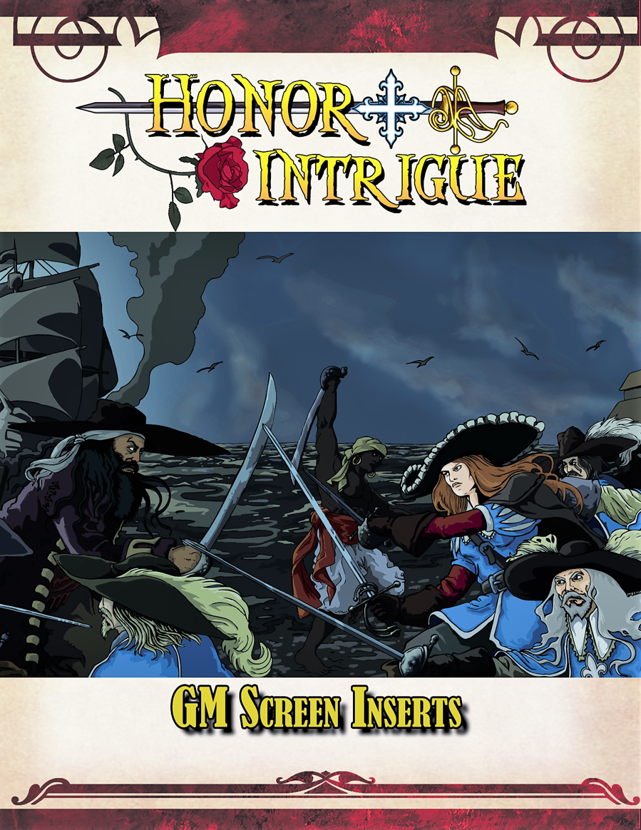 Honor + Intrigue: GM Screen Inserts - Basic Action Games | Honor ...