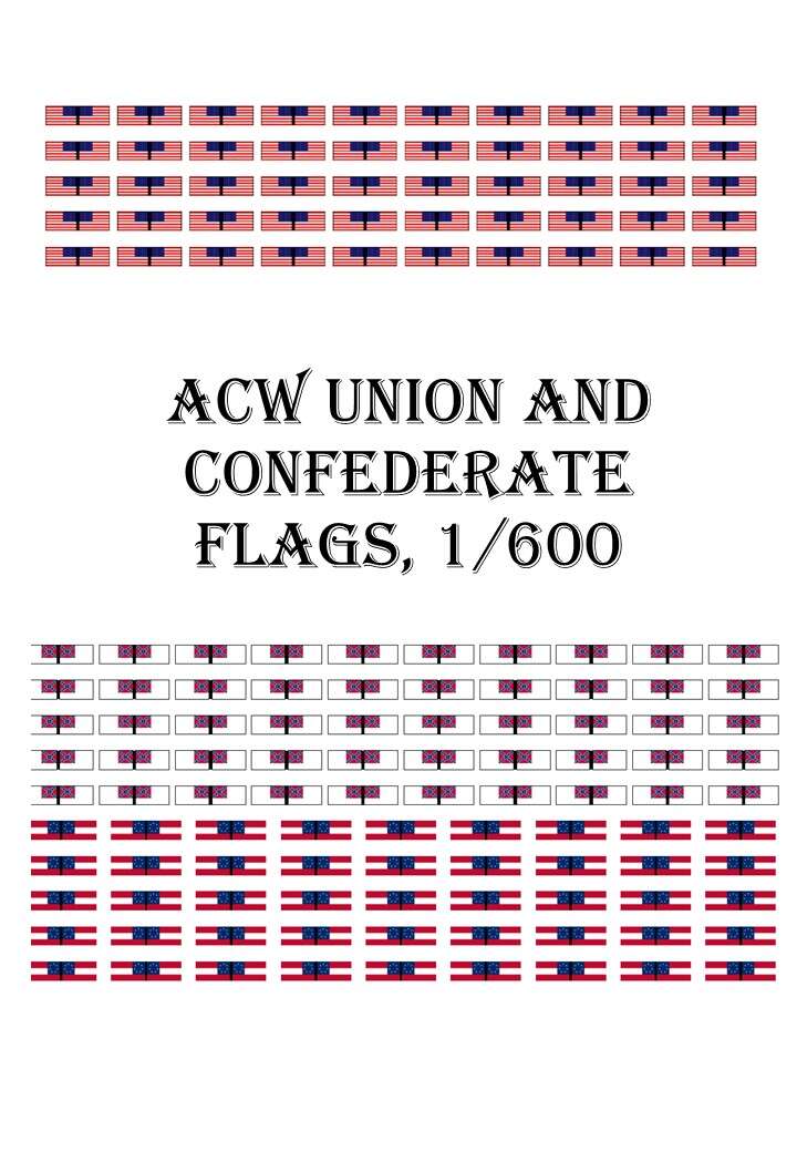 ACW Naval Flags 1/600 - Long Face Games | DriveThruRPG