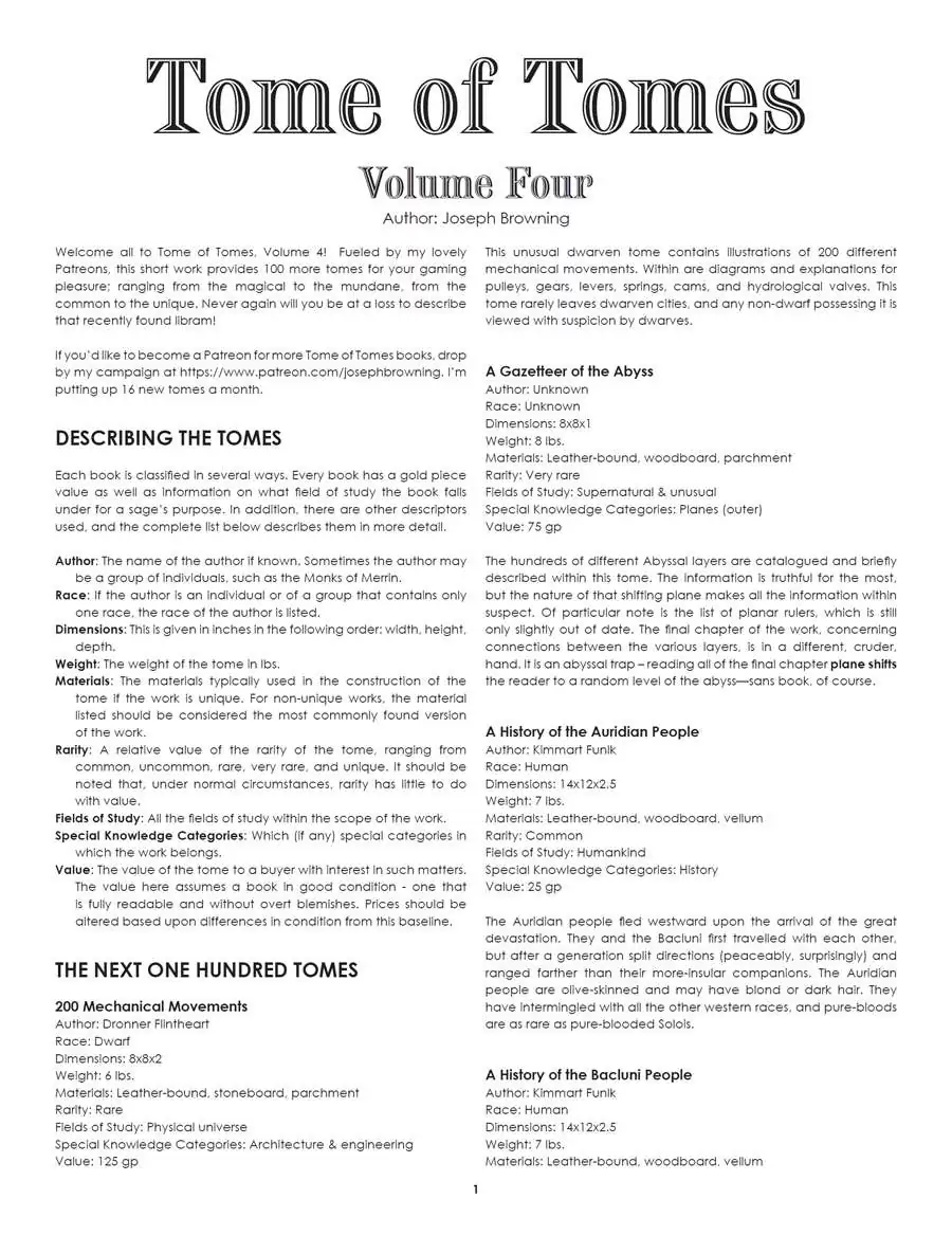 Tome of Tomes - Volume Four - Expeditious Retreat Press | Old-School ...