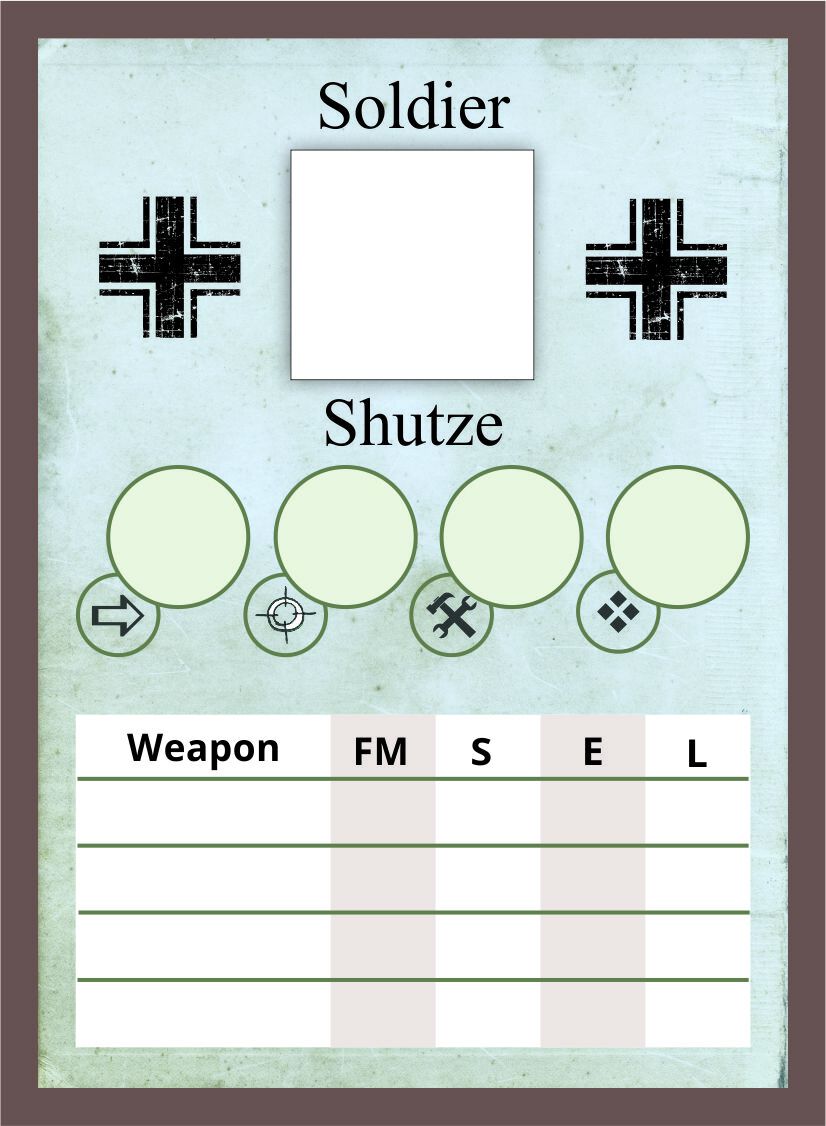 The Face of Battle: German Blank Soldier Card - Gammazon, Inc | TFoB ...