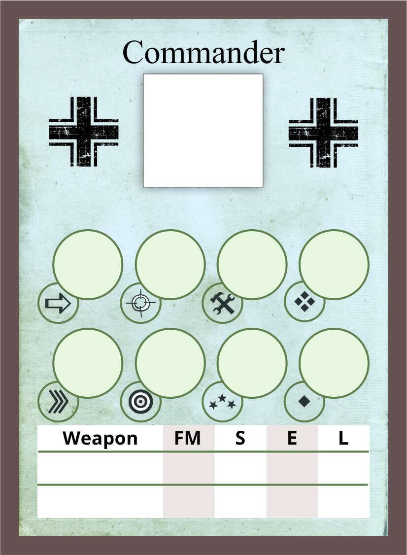 The Face of Battle: German Blank Crew Card Deck #1 - Gammazon, Inc ...