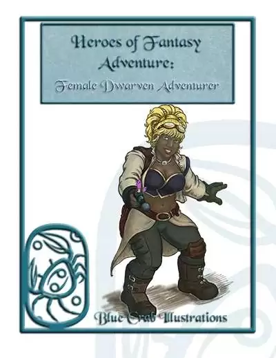 Heroes of Fantasy Adventure: Female Dwarven Adventurer - Blue Crab ...