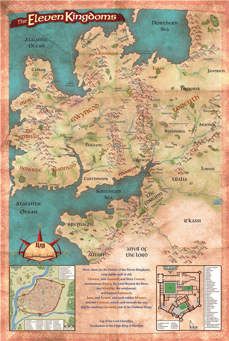 Eleven Kingdoms Map of the Deryni World - Grey Ghost Games | DriveThruRPG