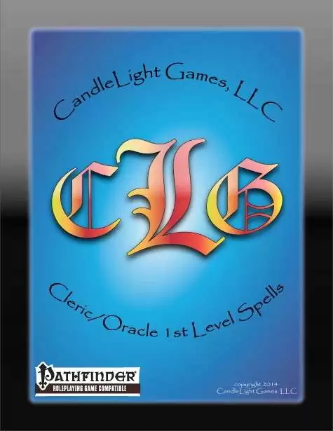 Cleric/Oracle 1st Level Spell Cards - CandleLight Games, LLC | Cleric ...