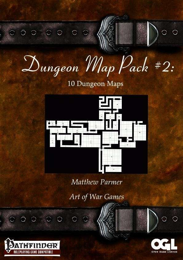 Dungeon Map Pack #2: 10 Dungeon Maps - Art of War Games | DriveThruRPG