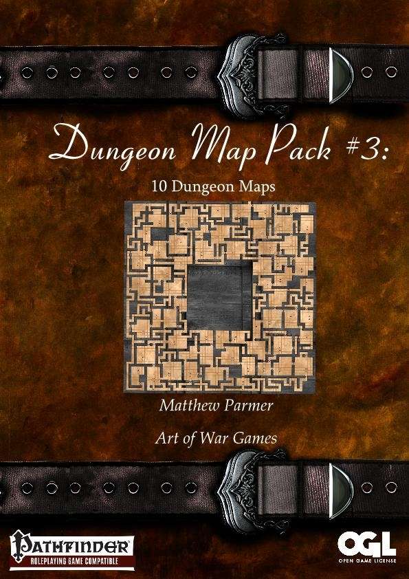 Dungeon Map Pack #3: 10 Dungeon Maps - Art of War Games | DriveThruRPG
