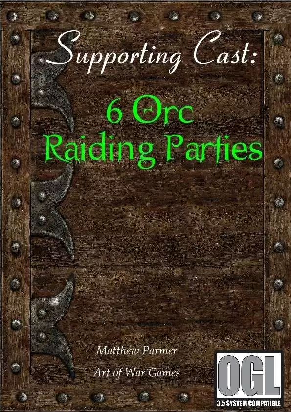 6 Orc Raiding Parties - Art of War Games | "100" Books | DriveThruRPG