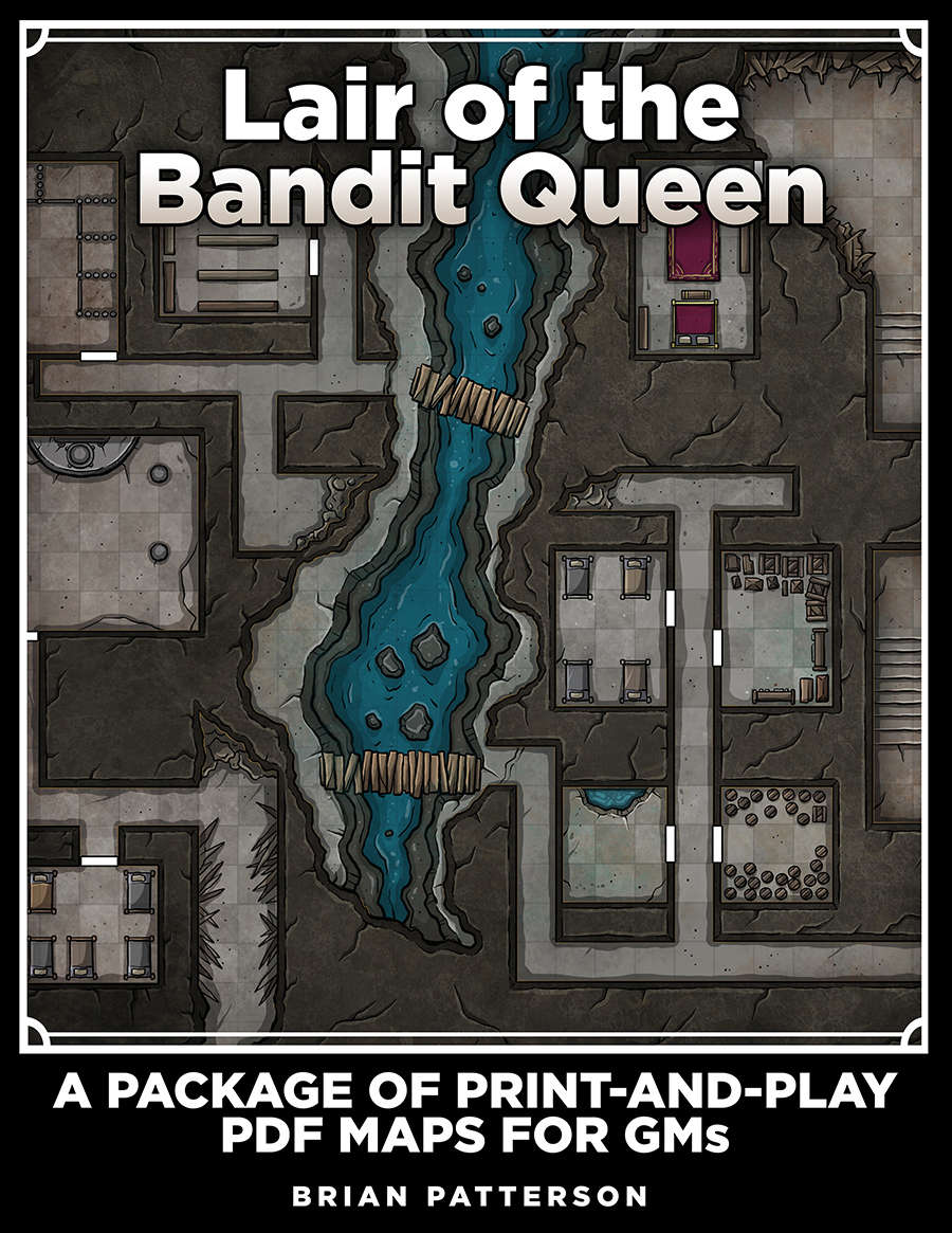 Map Pack: Lair of the Bandit Queen - d20Monkey | DriveThruRPG