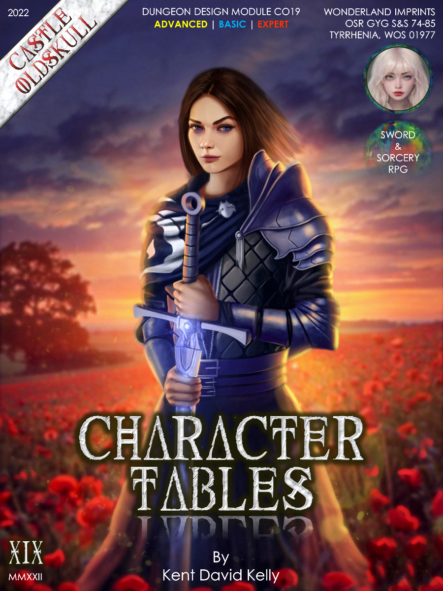 CASTLE OLDSKULL - Character Tables - Kent David Kelly | Castle Oldskull ...