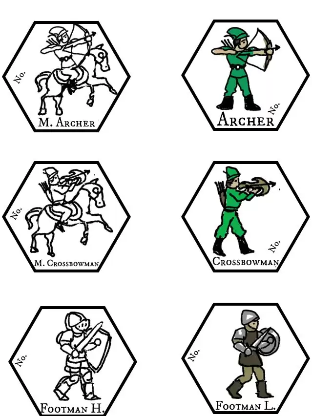 Unit Hex Tokens - Third Kingdom Games | DriveThruRPG