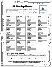 101 Starship Names - Polgarus Games | DriveThruRPG
