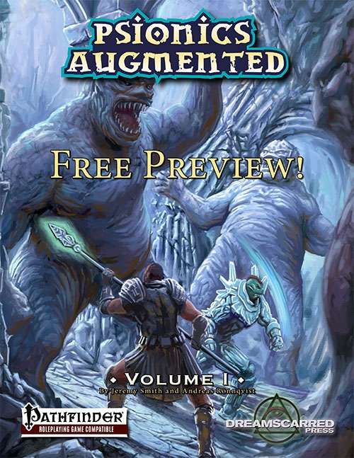 Psionics Augmented Free Preview! - Dreamscarred Press | Pathfinder ...