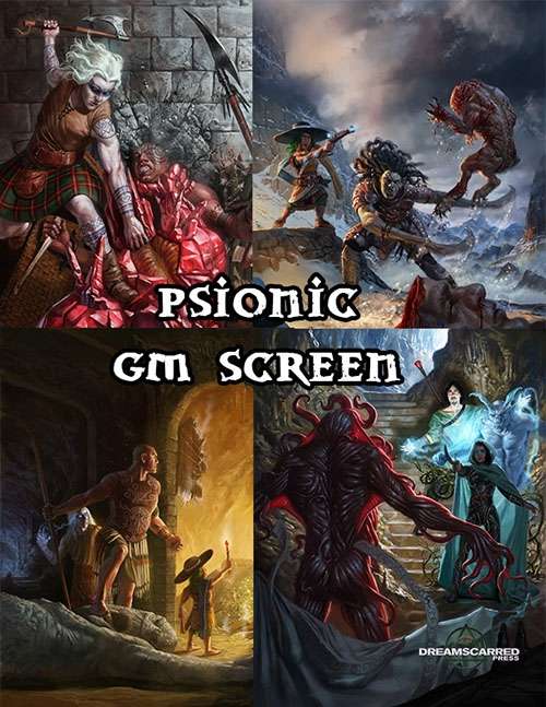 Psionic GM Screen - Dreamscarred Press | Pathfinder | DriveThruRPG