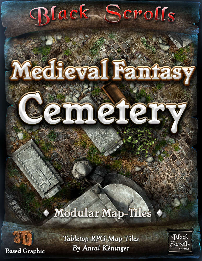 Cemetery Modular Map-Tiles (COTBS) - Black Scrolls Games | Map-Tiles ...