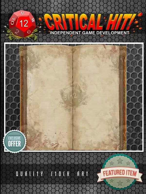 Stock Art - Magical Tome - Open Book - 1manstudio | Templates & Decor ...