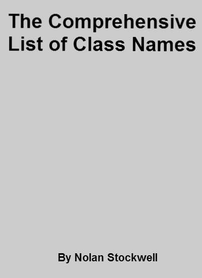 The Comprehensive List of Class Names 2.0 - Borderline Games | DriveThruRPG