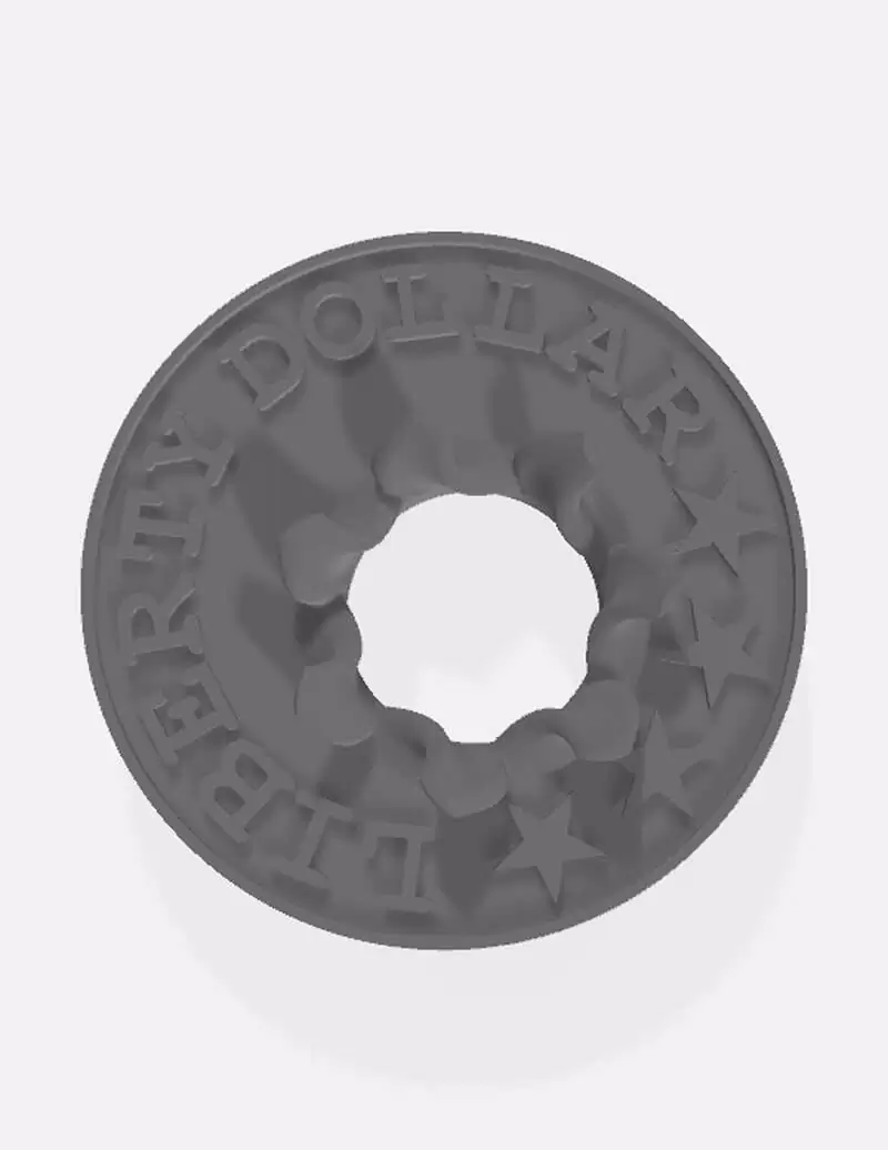 Game Tokens: Liberty One Dollar Bullet Hole Coin - Blessed Machine ...
