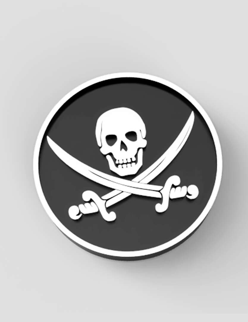Game Tokens: Jolly Roger Pirate - Blessed Machine | Tokens | DriveThruRPG