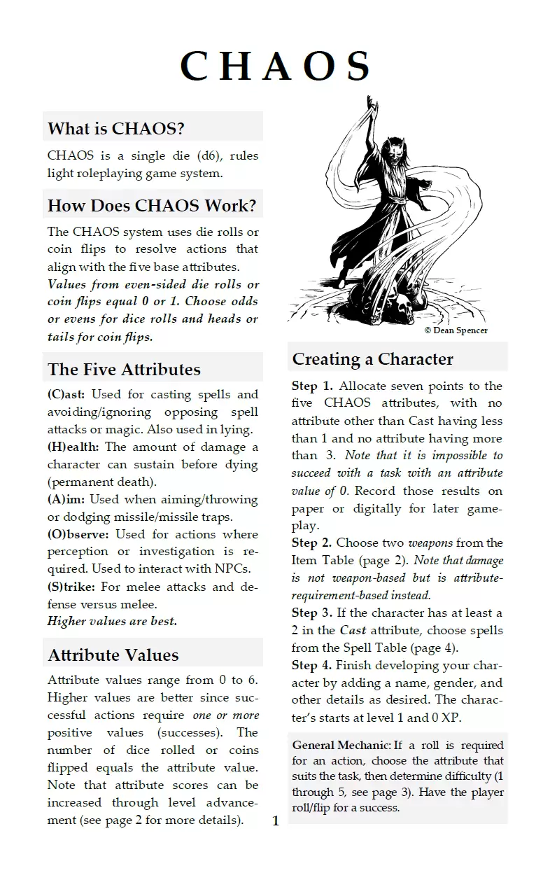CHAOS - the RPG - ThrowiGames | DriveThruRPG