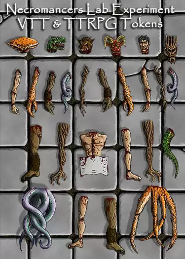 Necromancers Lab Experiment Tokens - The Vaults of McTavish | DriveThruRPG