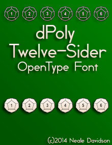 dPoly Twelve-Sider OpenType Font - Pixel Games | DriveThruRPG