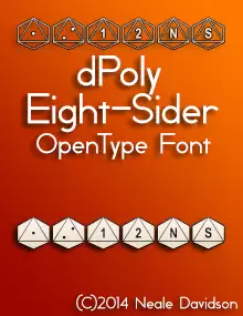 dPoly Eight-Sider OpenType Font - Pixel Games | DriveThruRPG