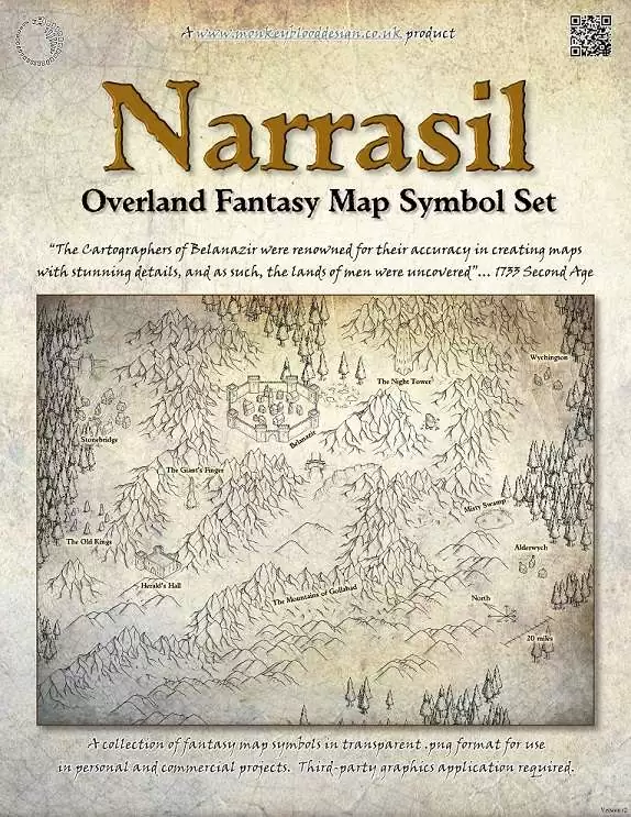 Narrasil Fantasy Map Icon/Symbol Set/Pack - MonkeyBlood Design ...