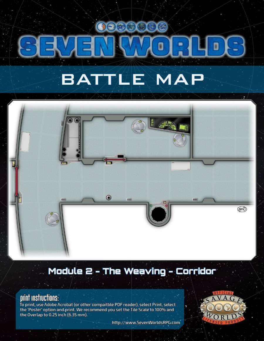Seven Worlds Battlemap 07 - Spaceship Corridor - Intellistories ...