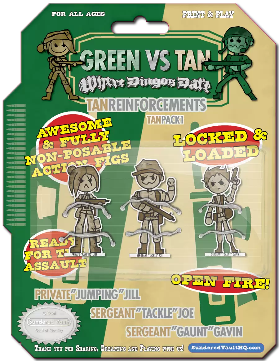 Green Vs. Tan - Tan Reinforcements Pack 1 - Triple Heroes! - Sundered ...